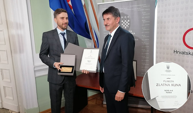 NEXE d.d. dobitnik Zlatne kune za 2020. godinu - TV Nasice.com